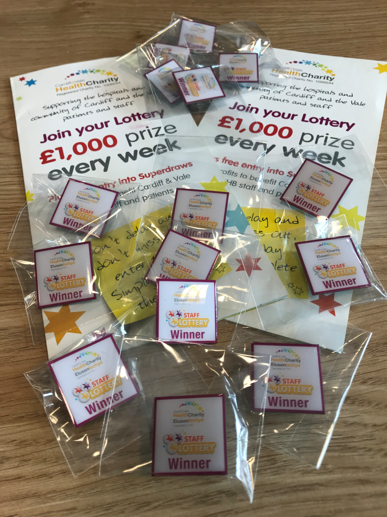Staff Lottery Winners for October 2019 | Cardiff & Vale Health Charity