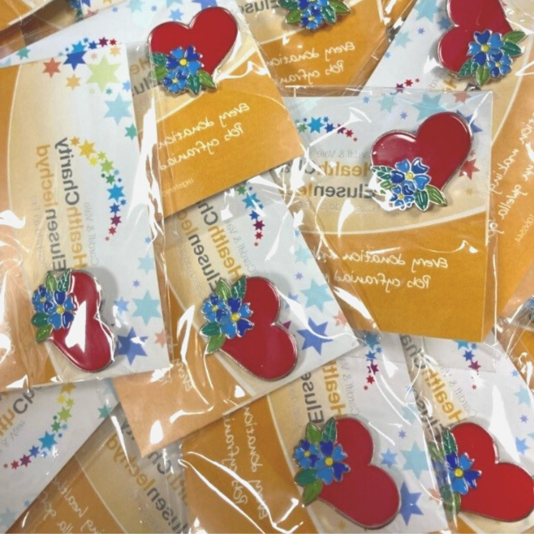 Heart Day Badges | Cardiff & Vale Health Charity