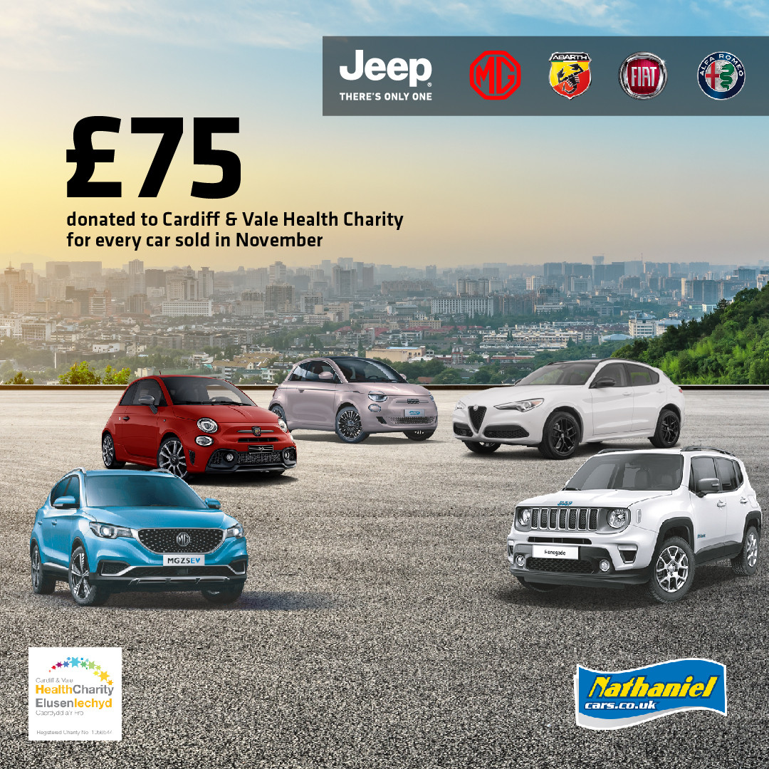 £75 donated to Cardiff & Vale Health Charity for every car sold by ...