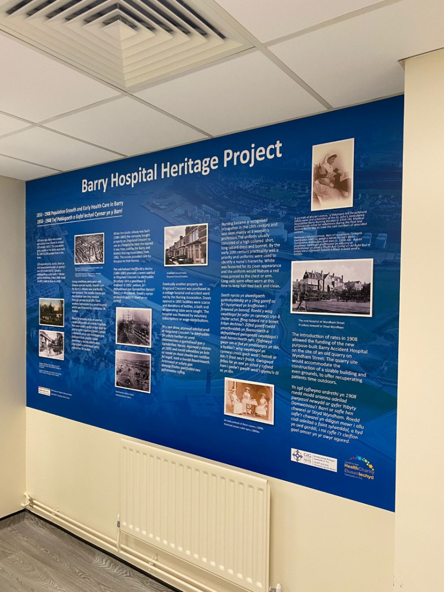 Heritage ‘Wall of Life’ at Barry Hospital! | Cardiff & Vale Health Charity