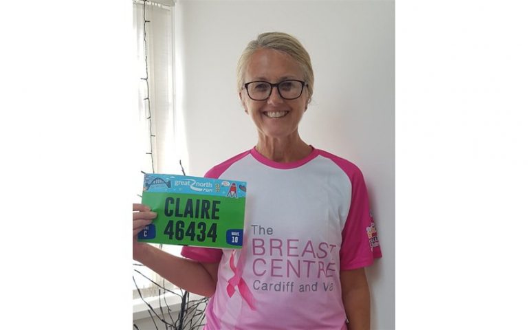 Claire takes on The Great North Run | Cardiff & Vale Health Charity
