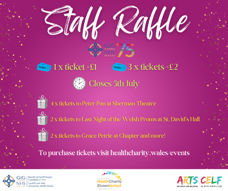 NHS @ 75 Staff Raffle | Cardiff & Vale Health Charity
