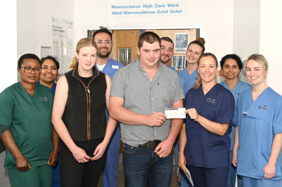 Calfyn Jones supports the Critical Care Ward | Cardiff & Vale Health ...