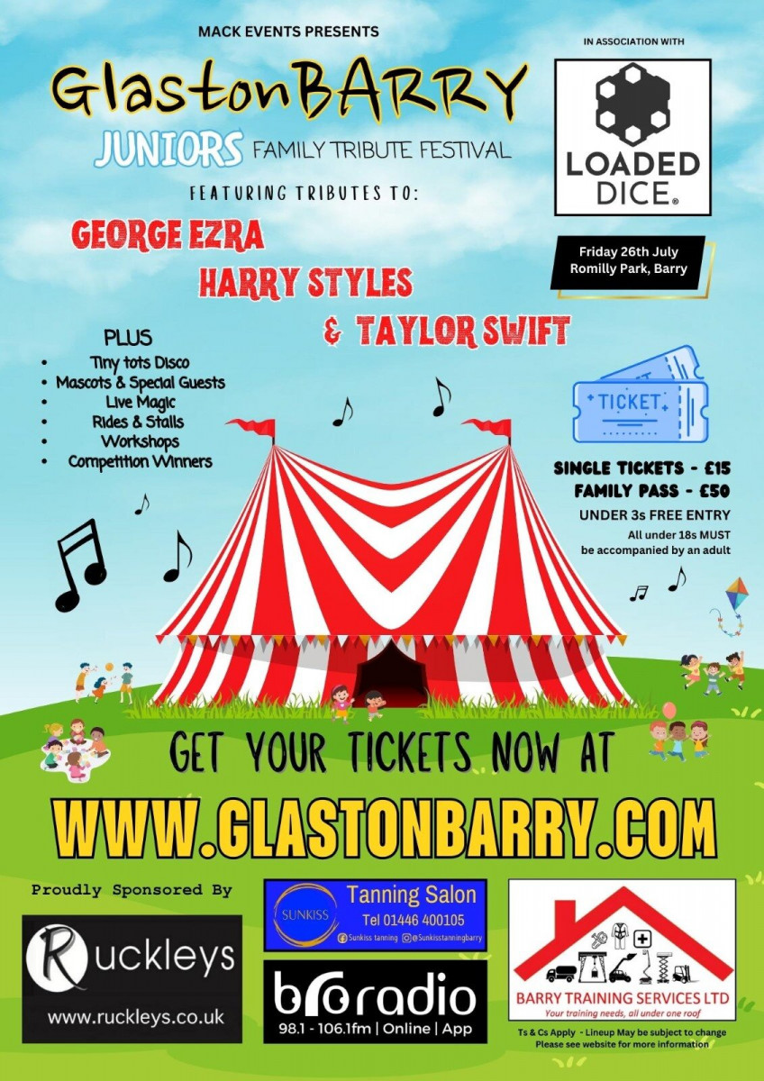 GlastonBARRY Tribute Festival - 27th and 28th July 2024 | Cardiff ...